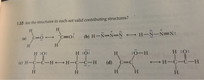 Solved Are the structures in each set valid contributing | Chegg.com