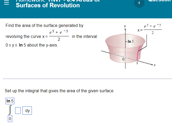 Solved Surfaces of Revolution Find the area of the surface | Chegg.com