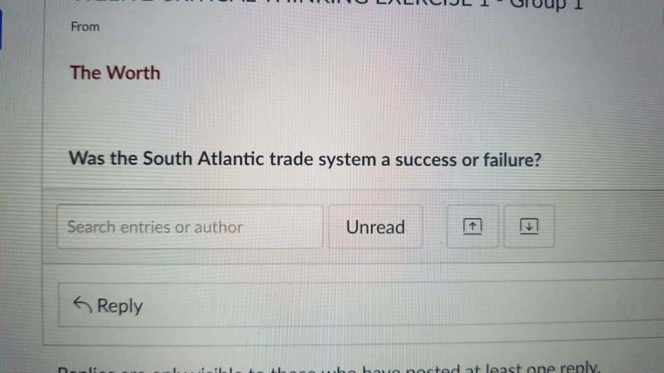 Solved From The Worth Was the South Atlantic trade system a | Chegg.com