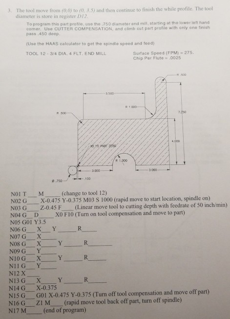Solved The tool move from (0,0) to (0, 3.5) and then | Chegg.com
