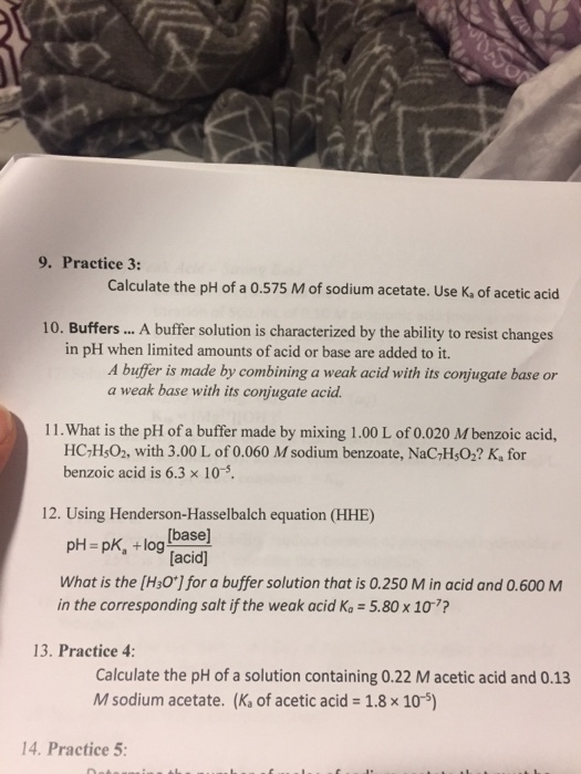 Solved Calculate the pH of a 0.575 M of sodium acetate. Use | Chegg.com