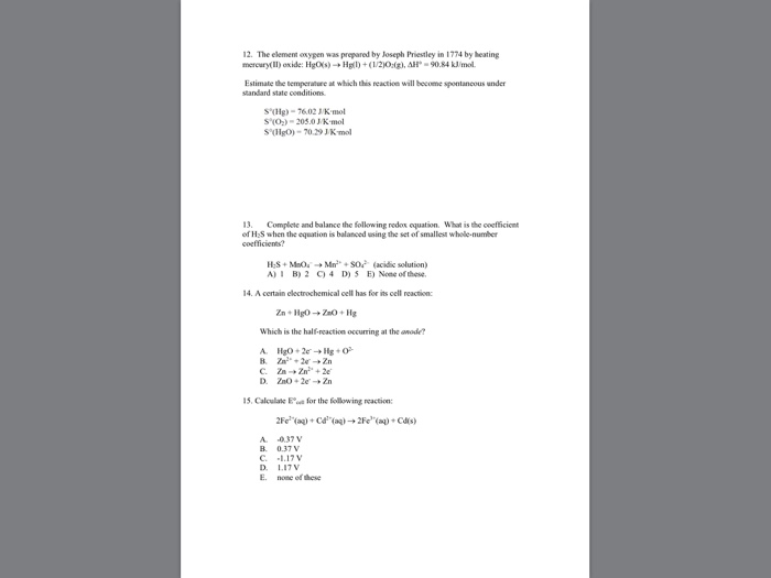 Solved CHEM 102 Final Test Spring Time 120 min. Date 14-6-10 | Chegg.com