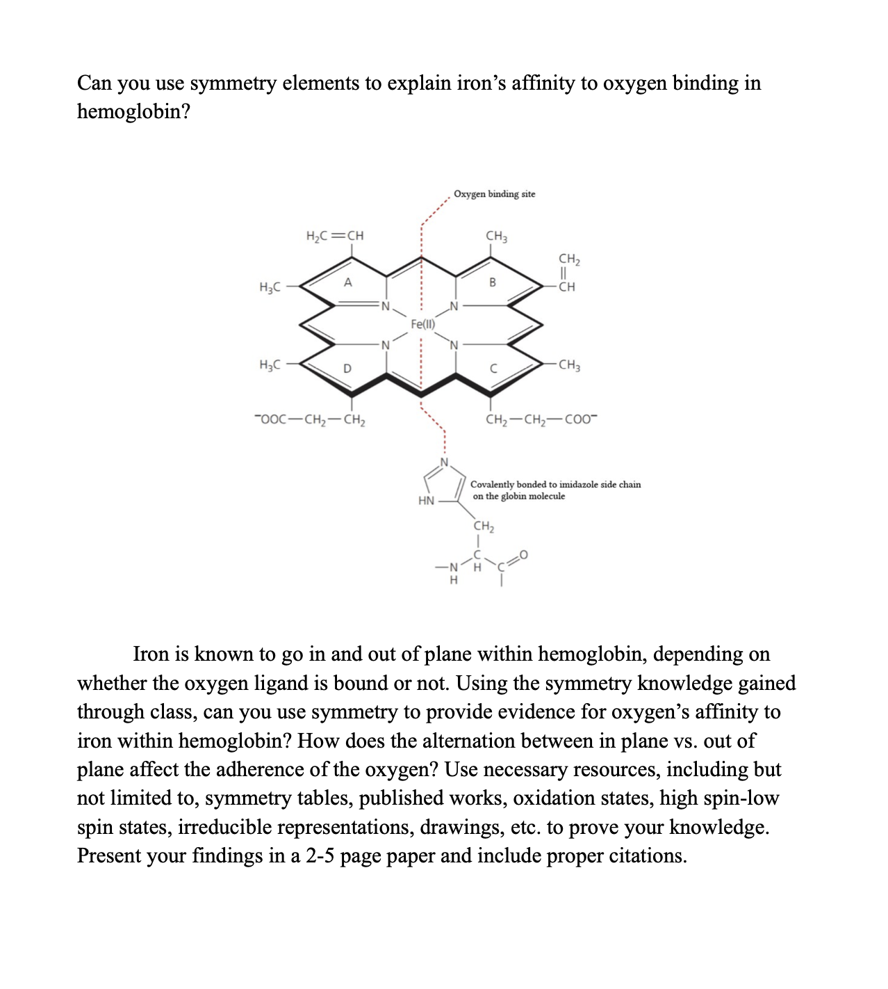 Solved Can you use symmetry elements to explain iron's | Chegg.com