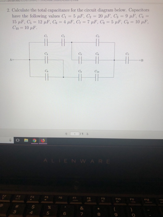 Solved 2. Calculate the total capacitance for the circuit | Chegg.com