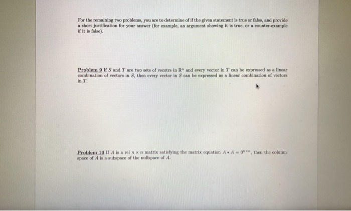 Solved For the remaining two problems, you are to determine | Chegg.com
