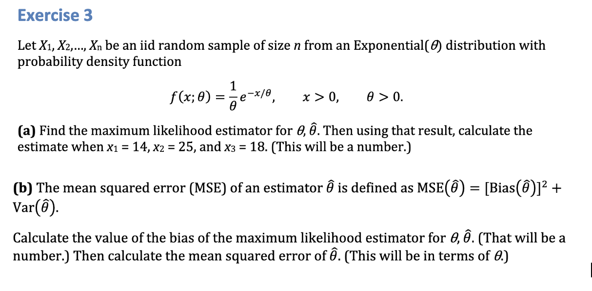 Solved Let X1,X2,…,Xn be an iid random sample of size n from | Chegg.com