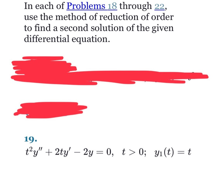 Solved In Each Of Problems 18 Through Use The Method Of