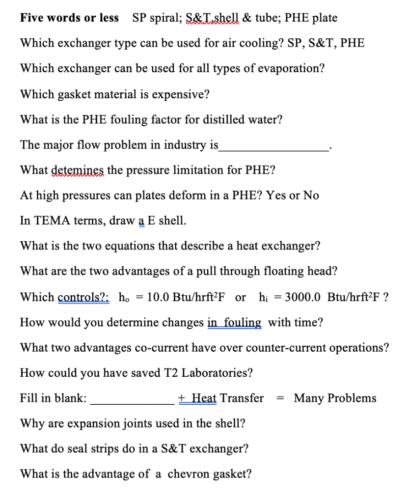 Five words or less SP spiral; $&Tushell & tube; PHE | Chegg.com