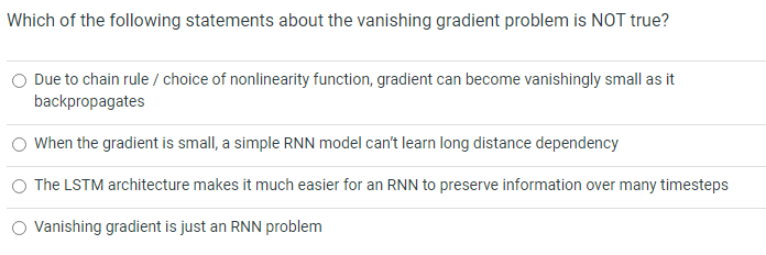 Solved Which of the following statements about the vanishing | Chegg.com