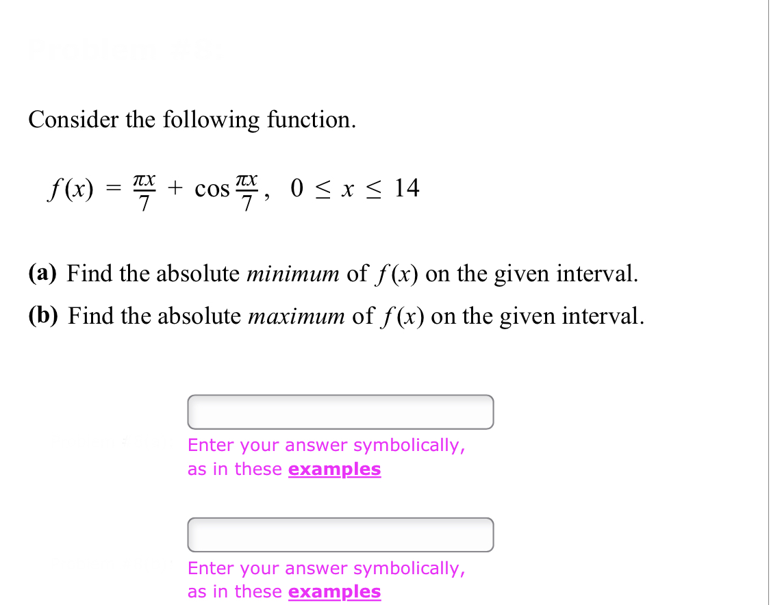 Solved Consider the following | Chegg.com
