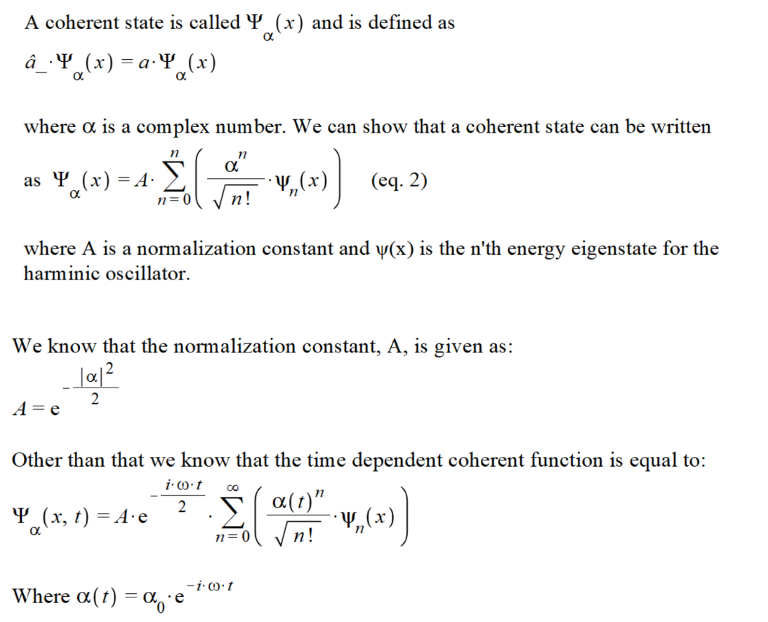 Solved A coherent state is called Y (x) and is defined as | Chegg.com