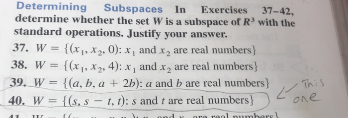 Solved Determine whether the set W is a subspace of R^3 with | Chegg.com