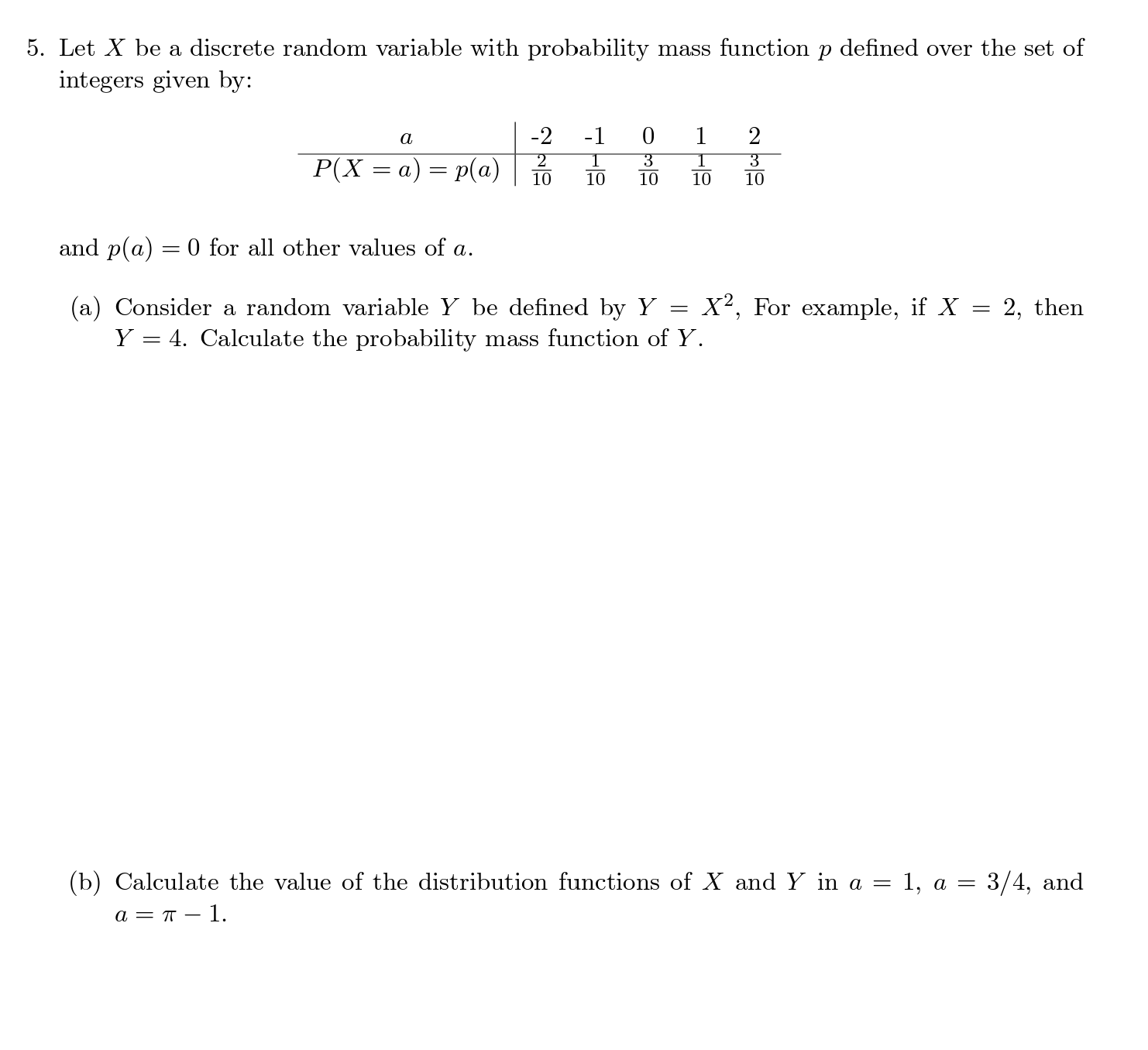 Solved Let x ﻿be a discrete random variable with probability | Chegg.com