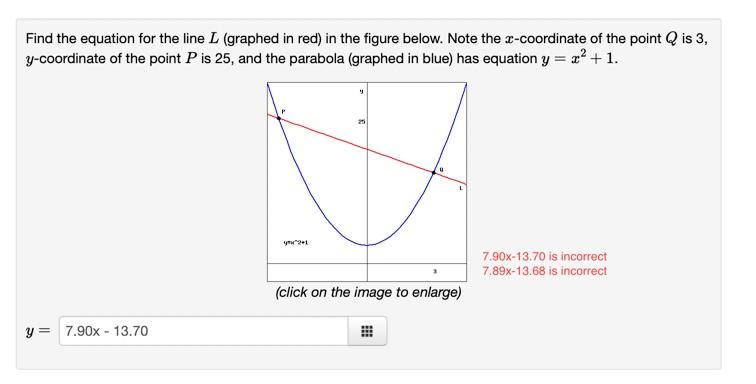 Solved Find the equation for the line L (graphed in red) in | Chegg.com
