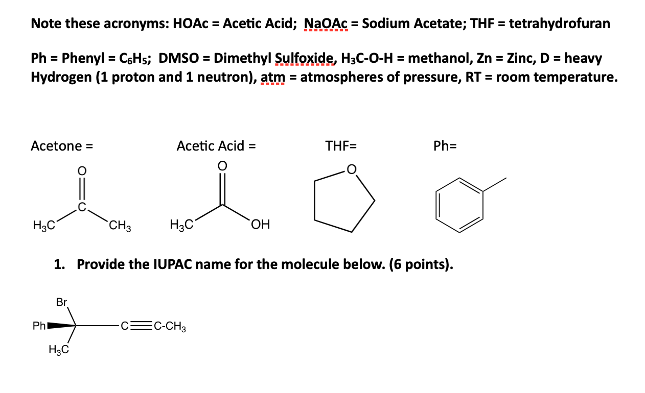 Solved Note these acronyms: HOAC = Acetic Acid; NaoAc = | Chegg.com