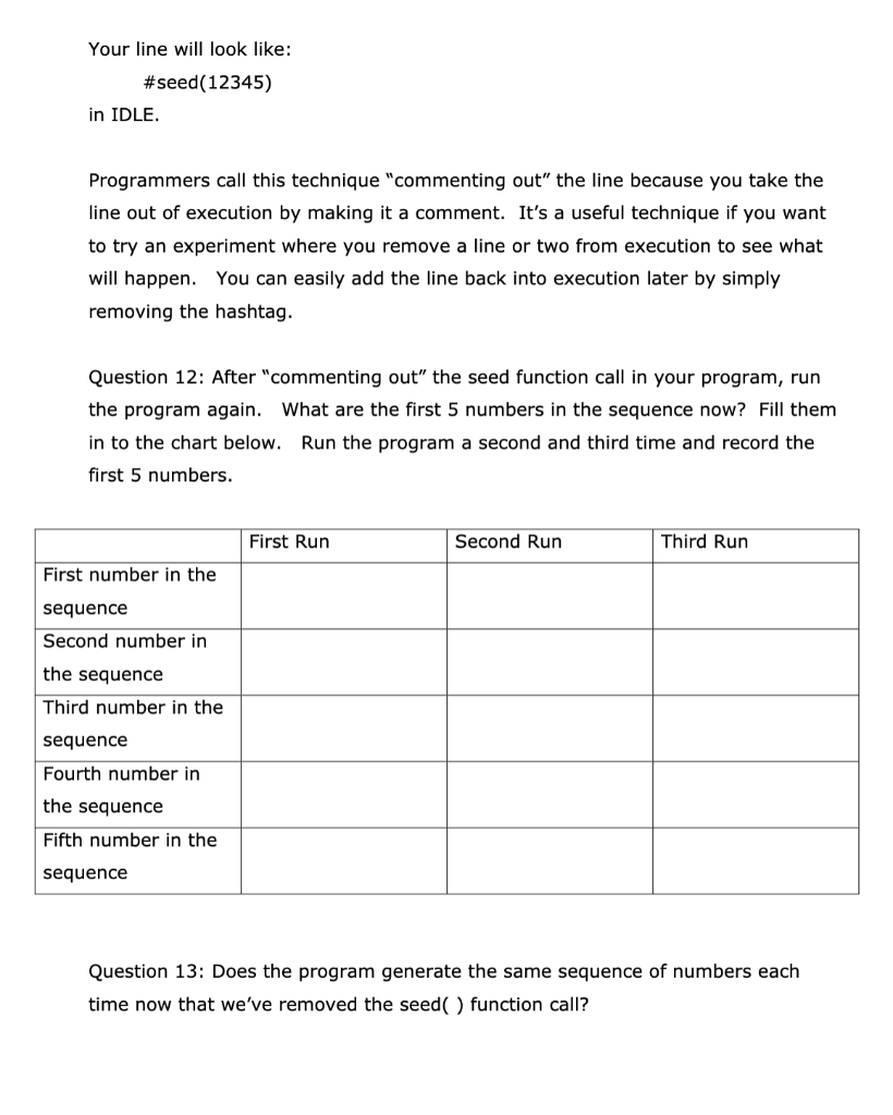 Solved oding Activity #1: Open up a new Python file in IDLE | Chegg.com
