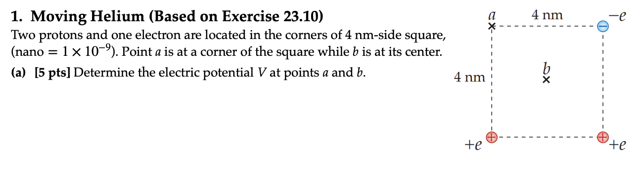 Solved 1. Moving Helium (Based on Exercise 23.10) Two | Chegg.com