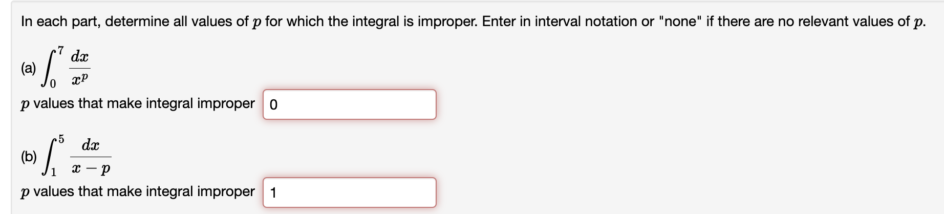 Solved In each part, determine all values of p for which the | Chegg.com
