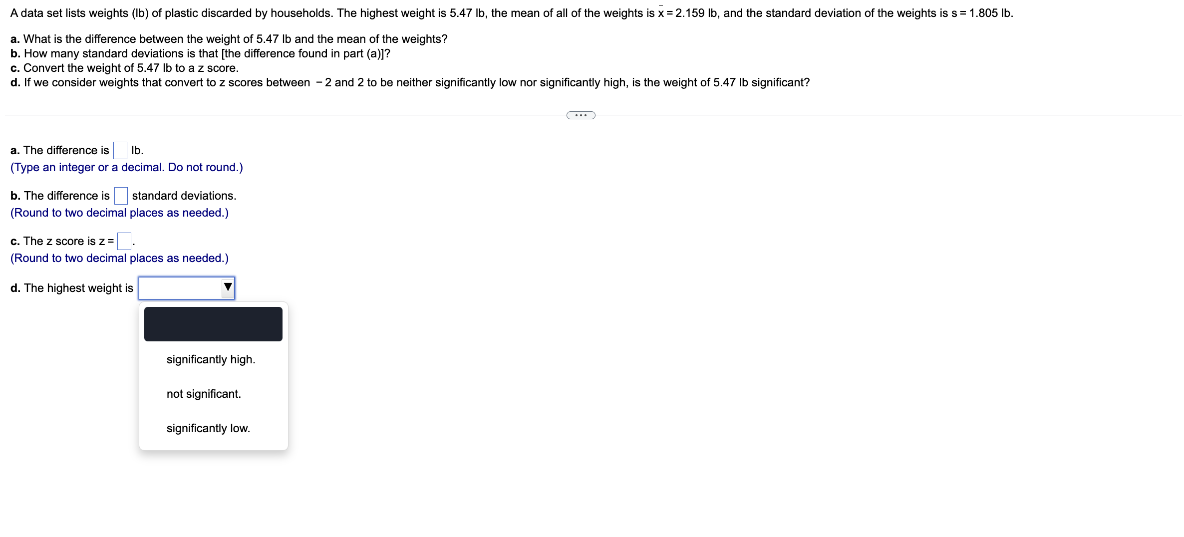 Solved a. ﻿What is the difference between the weight of | Chegg.com
