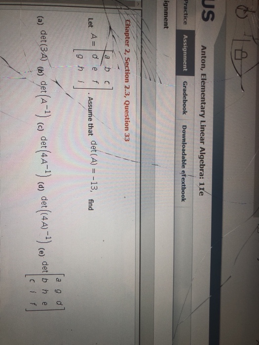 Solved Anton, Elementary Linear Algebra: 11e Assignment | Chegg.com