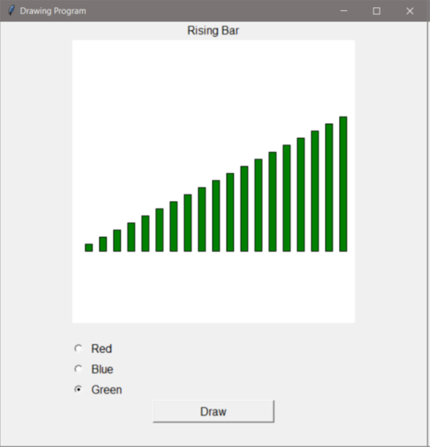 Solved (JAVA) Draw Rising Bars **Previous responses were | Chegg.com