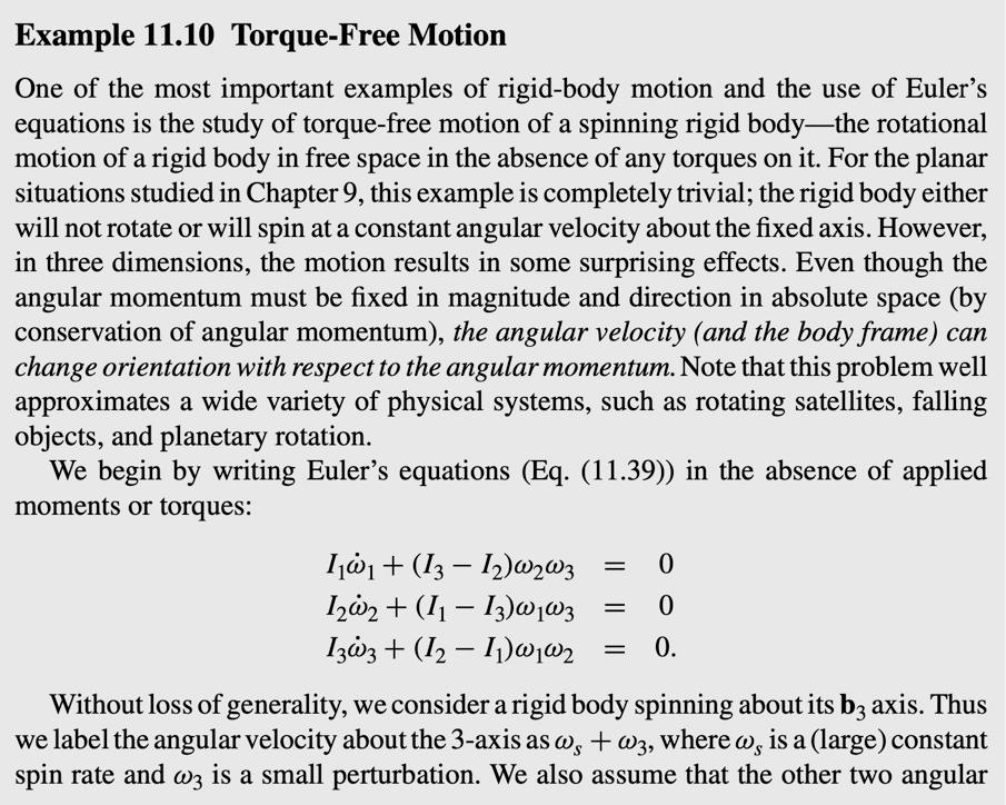 Use matlab to integrate the torque-free rigid-body | Chegg.com