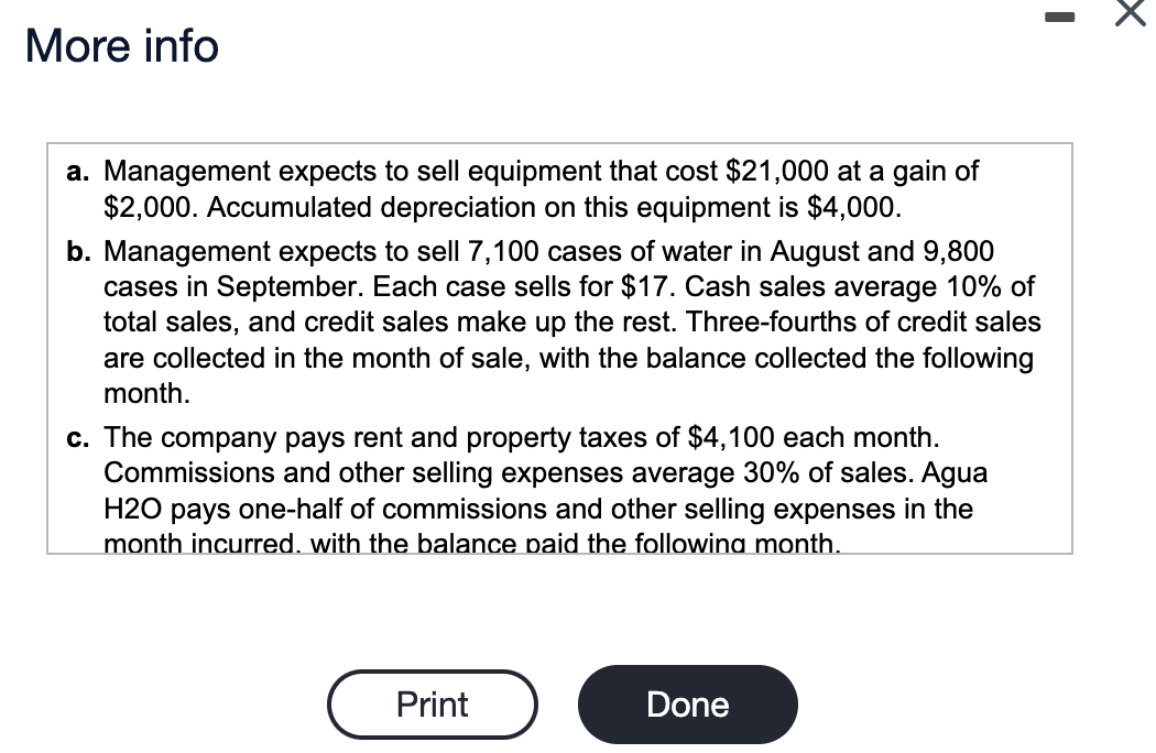 Solved Agua H2O is a distributor of bottled water. For each | Chegg.com