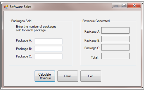 Solved A software company sells three software packages. | Chegg.com