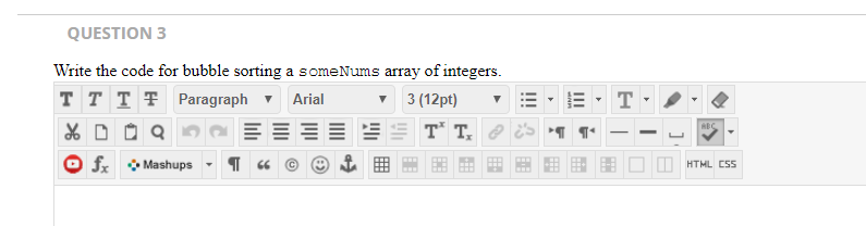 Solved QUESTION 3 Write the code for bubble sorting a | Chegg.com