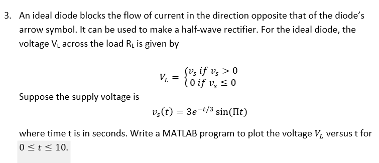 Solved An ideal diode blocks the flow of current in the | Chegg.com