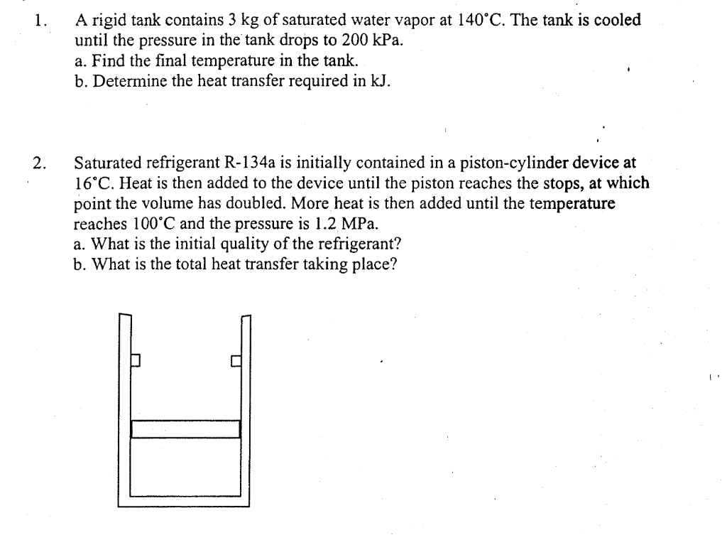 Solved A rigid tank contains 3 kg of saturated water vapor | Chegg.com