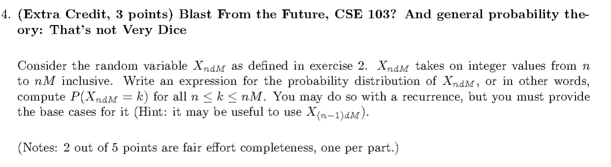 Solved (Extra Credit, 3 points) Blast From the Future, CSE | Chegg.com