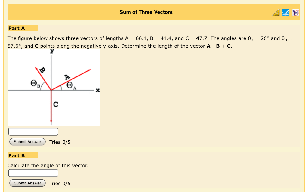 Solved Sum of Three Vectors Part A The figure below shows | Chegg.com