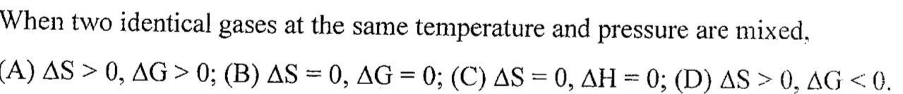 Solved When two identical gases at the same temperature and | Chegg.com