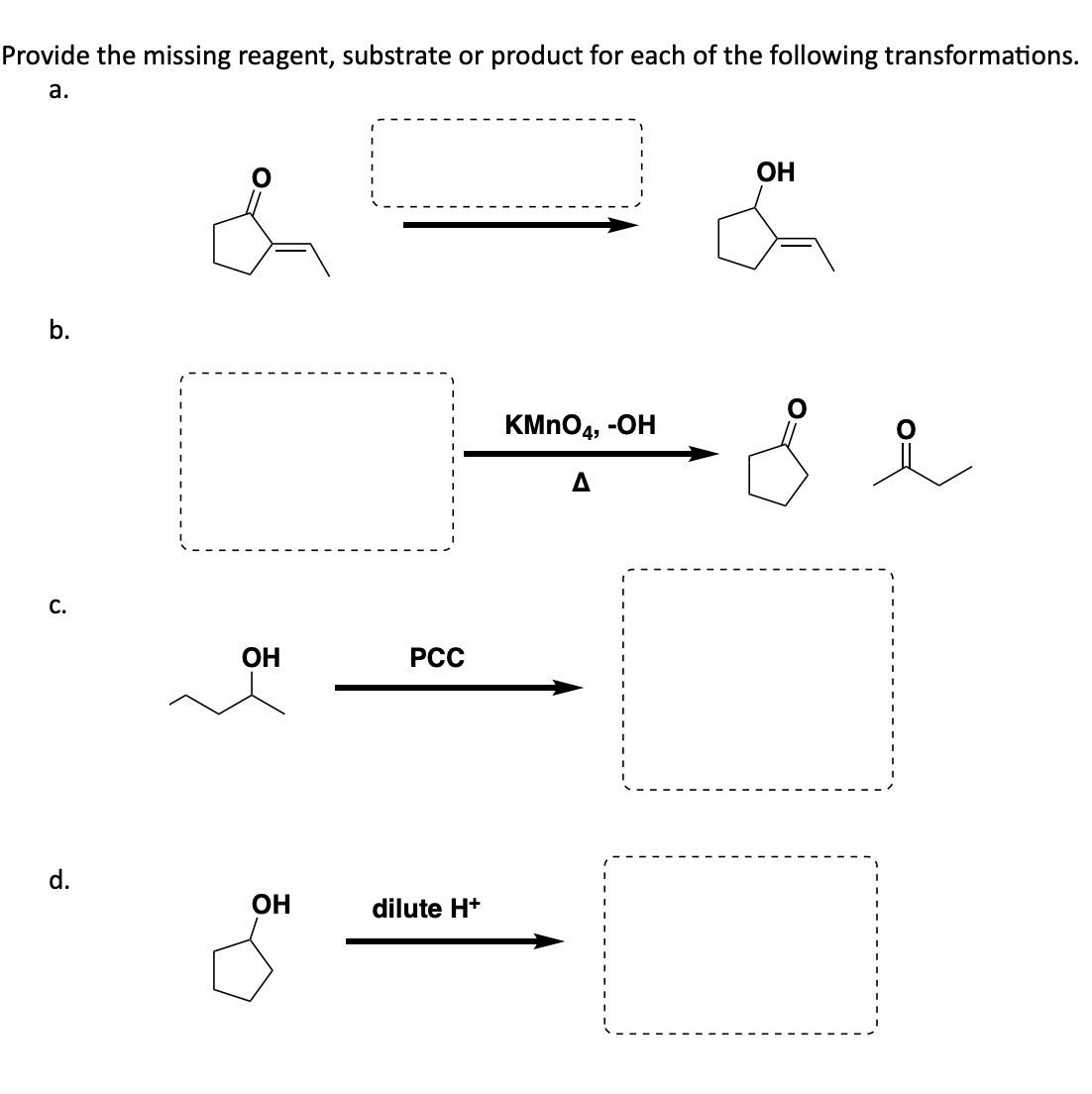 Solved Provide the missing reagent, substrate or product for | Chegg.com