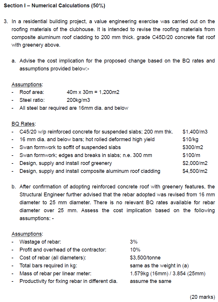 Solved Section I - ﻿Numerical Calculations ( 50% )In a | Chegg.com