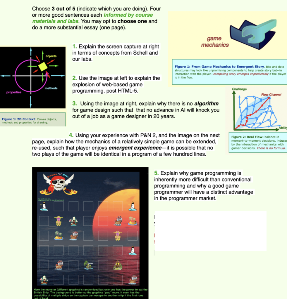 Choose 3 out of 5 (indicate which you are doing). | Chegg.com