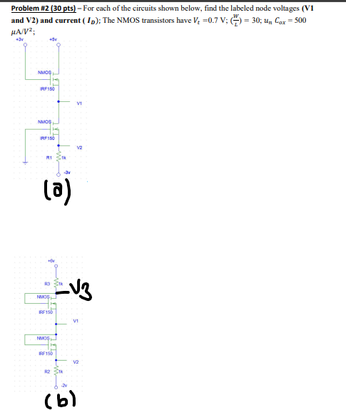 Please do (a) which is V1 and V2 and ID. And also do | Chegg.com