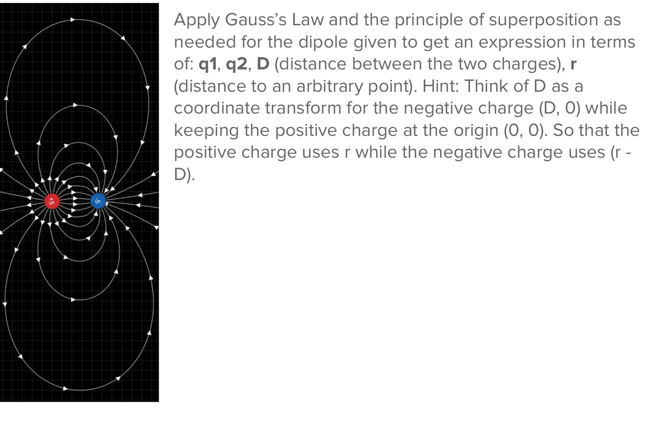 Solved Apply Gauss's Law and the principle of superposition | Chegg.com