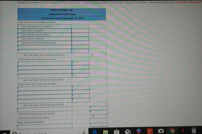 Solved Problem 11-7A Calculate operating activities - direct | Chegg.com