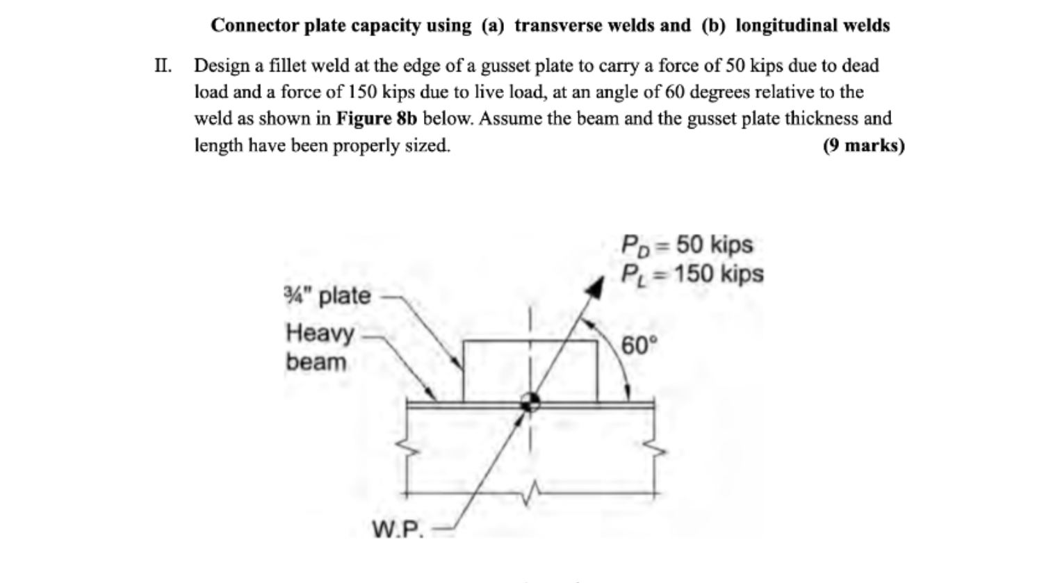 Solved Connector plate capacity using (a) transverse welds | Chegg.com