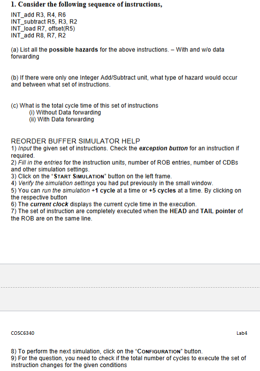 Solved MIPS 5-Stage Pipeline and Reorder buffer | Chegg.com