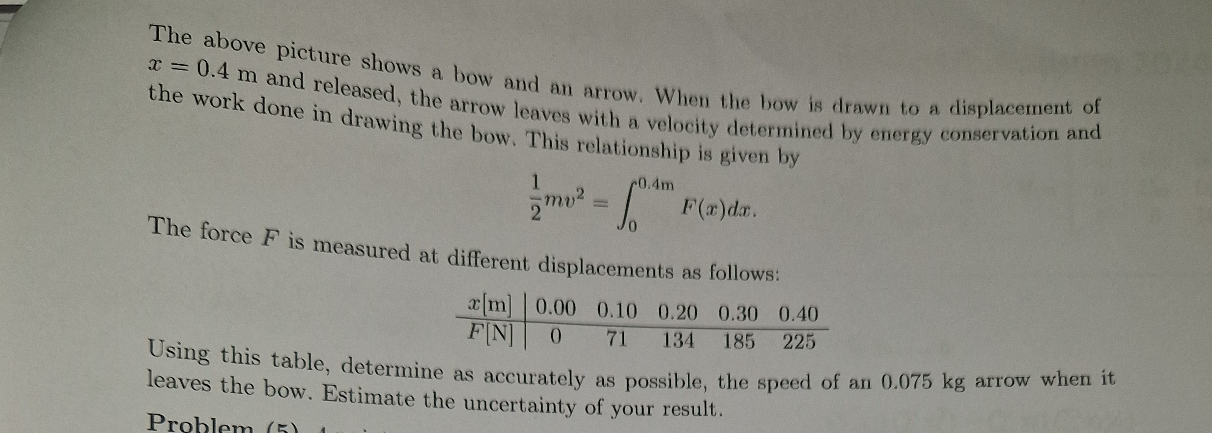 Solved The above picture shows a bow and an arrow. When the | Chegg.com