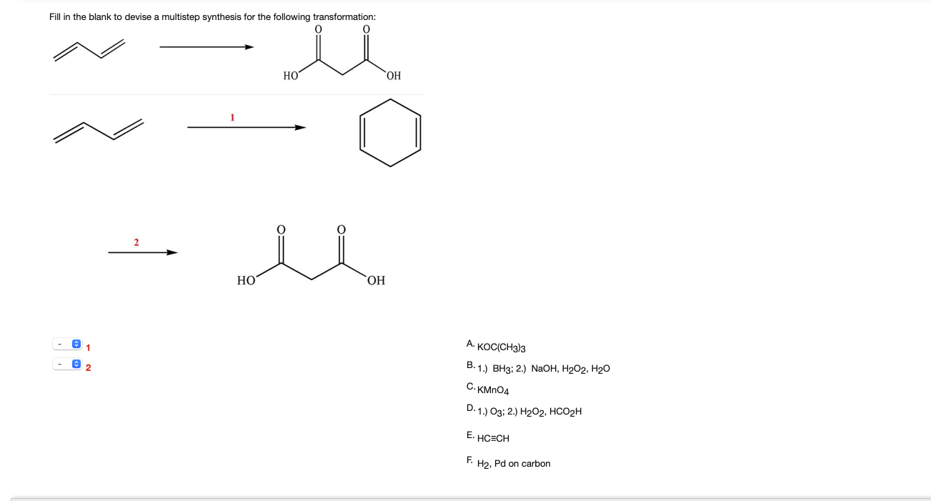 Solved Fill in the blank to devise a multistep synthesis for | Chegg.com