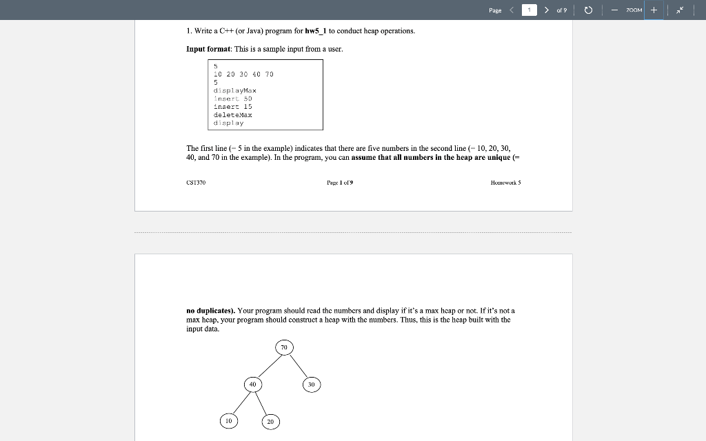 Solved 1. Write a C++ (or Java) program for hw5_1 to conduct | Chegg.com