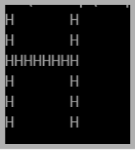 Solved Write a program named BigLetter that displays a large | Chegg.com