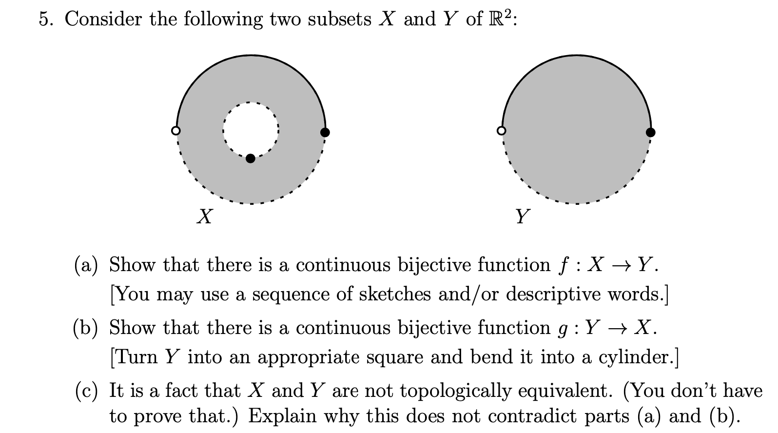 Solved 5. Consider the following two subsets \\( X \\) and | Chegg.com
