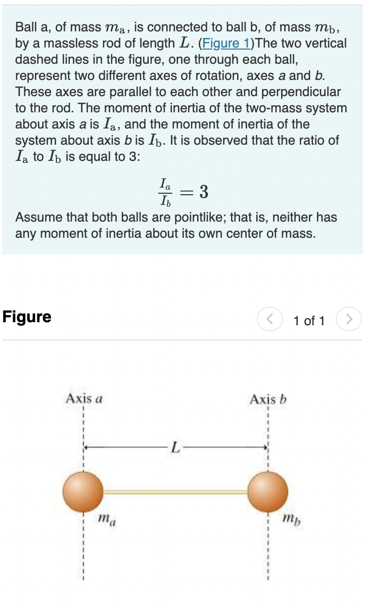 Solved a) Find the ratio of the masses of the two | Chegg.com