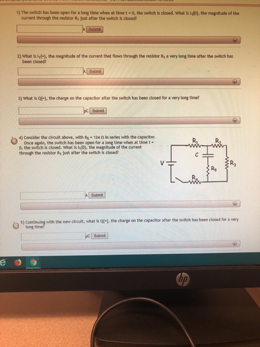 Solved wo Loop RC Circuit 1 A circuit is constructed with | Chegg.com