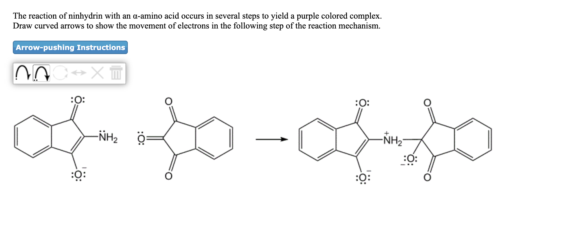 Solved The reaction of ninhydrin with an a-amino acid occurs | Chegg.com